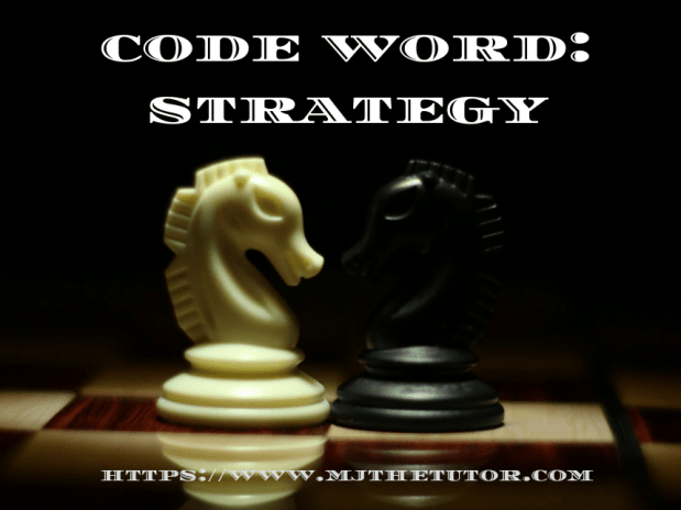 Code Word: Strategy…Part One – MJ THE TUTOR